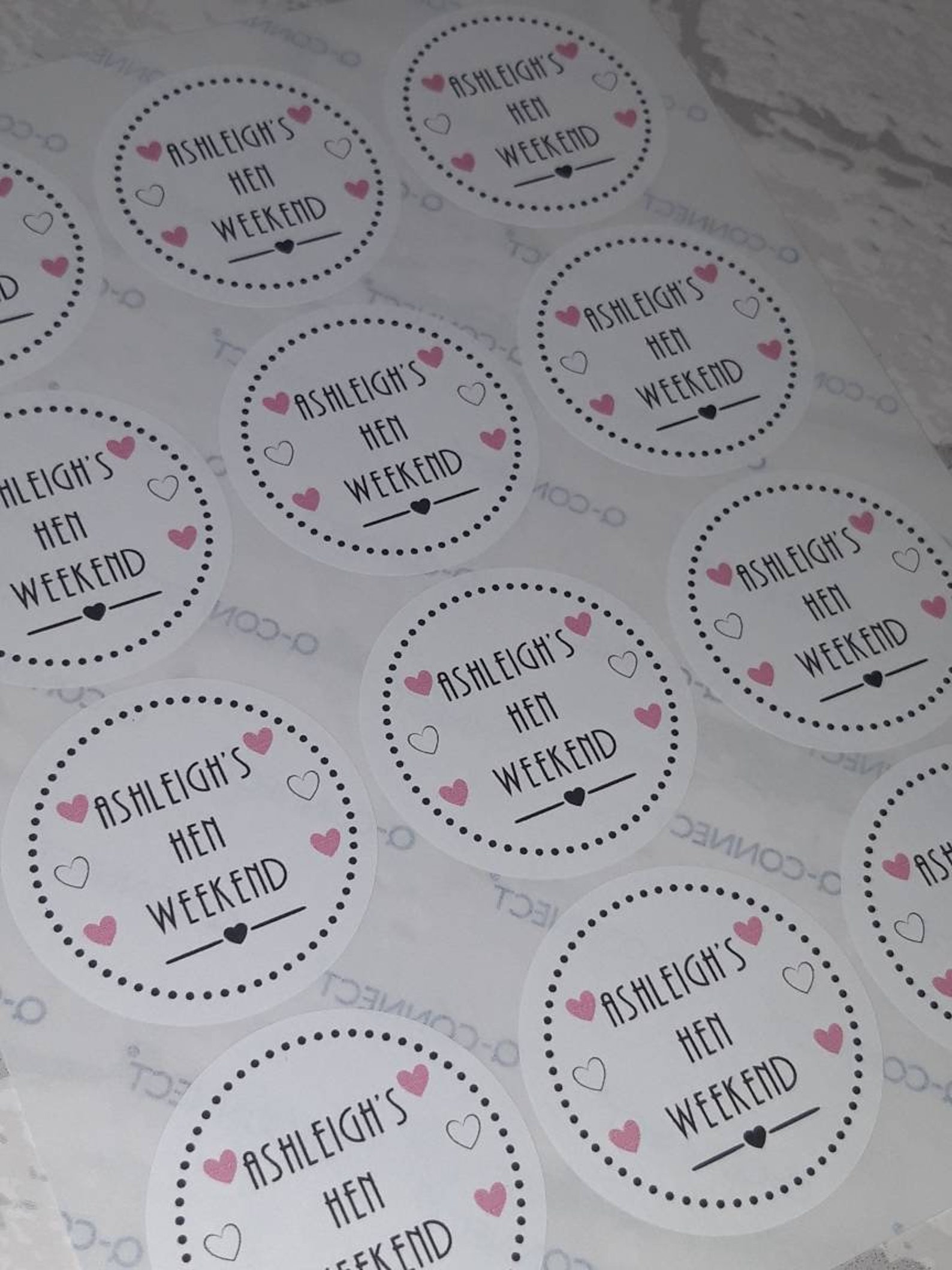 Team Bride Personalised Stickers / Labels X 20 Custom Labels | Etsy