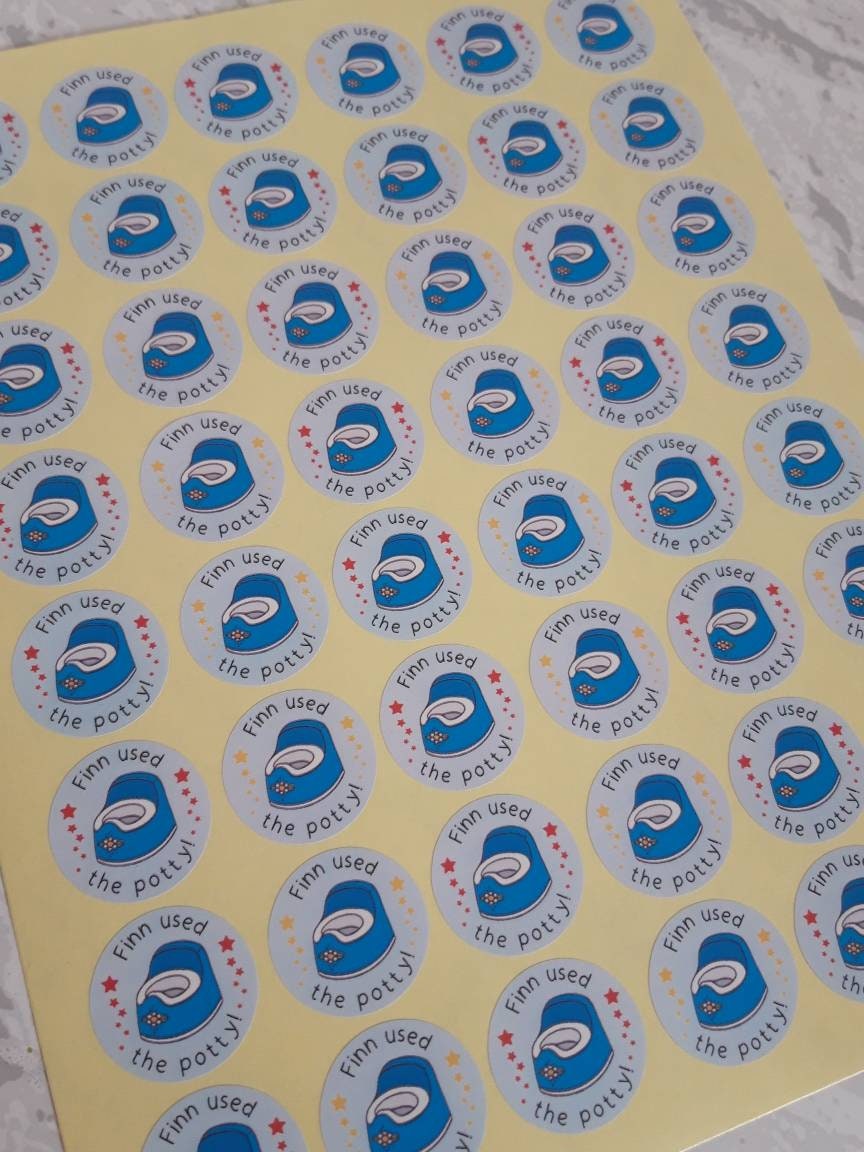 Toddler Potty / Toilet Training Reward Stickers / Labels x 48 | Etsy