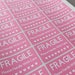 Pink Fragile Please Handle With Care Stickers / Labels / - Etsy