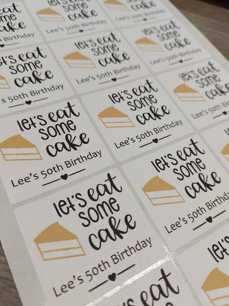 Personalised Wedding Favour / Cake Box Stickers / Labels X 15 - Etsy