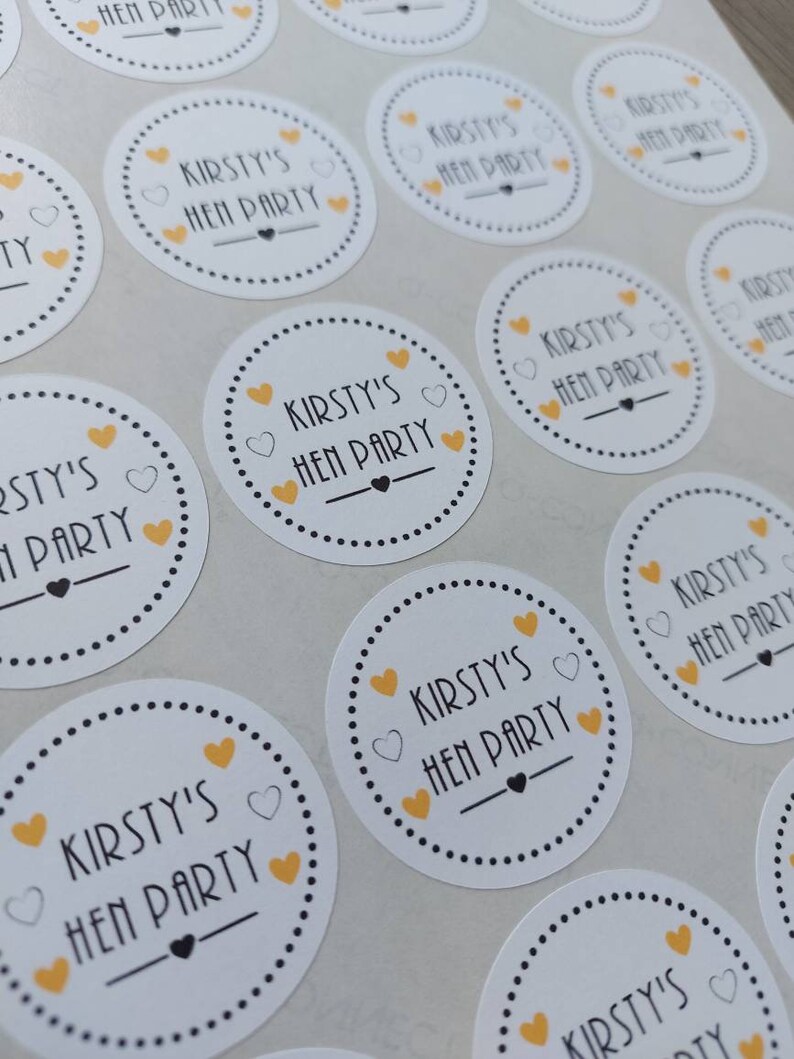 Team Bride Personalised Stickers / Labels X 20 Custom Labels | Etsy