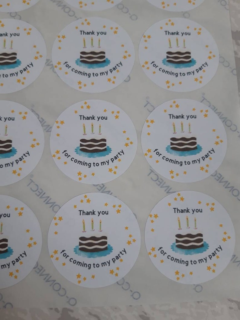 Personalised Birthday Cake Party Bag Stickers / Labels X 20 - Etsy