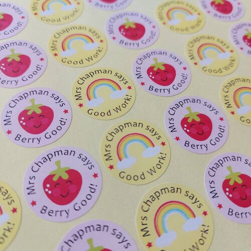 Teacher / Teaching Assistant / Personalised Well Done Stickers - Etsy