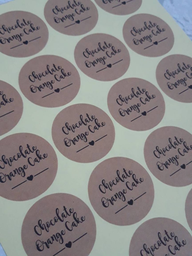 Personalised Kraft Wedding Favour / Cake Box Stickers / Party - Etsy UK