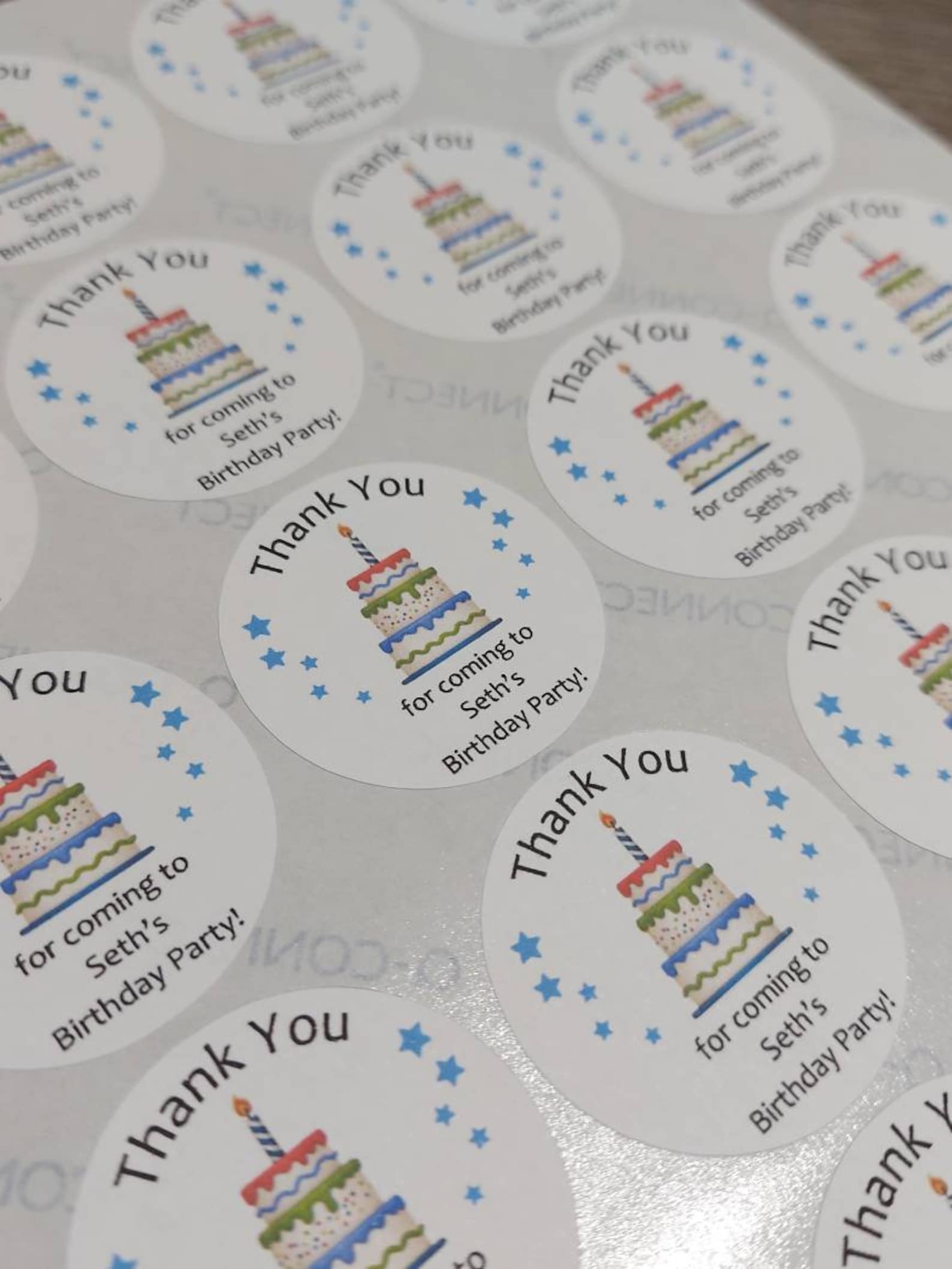 Children's Birthday Party Bag Stickers / Labels X 20 / - Etsy