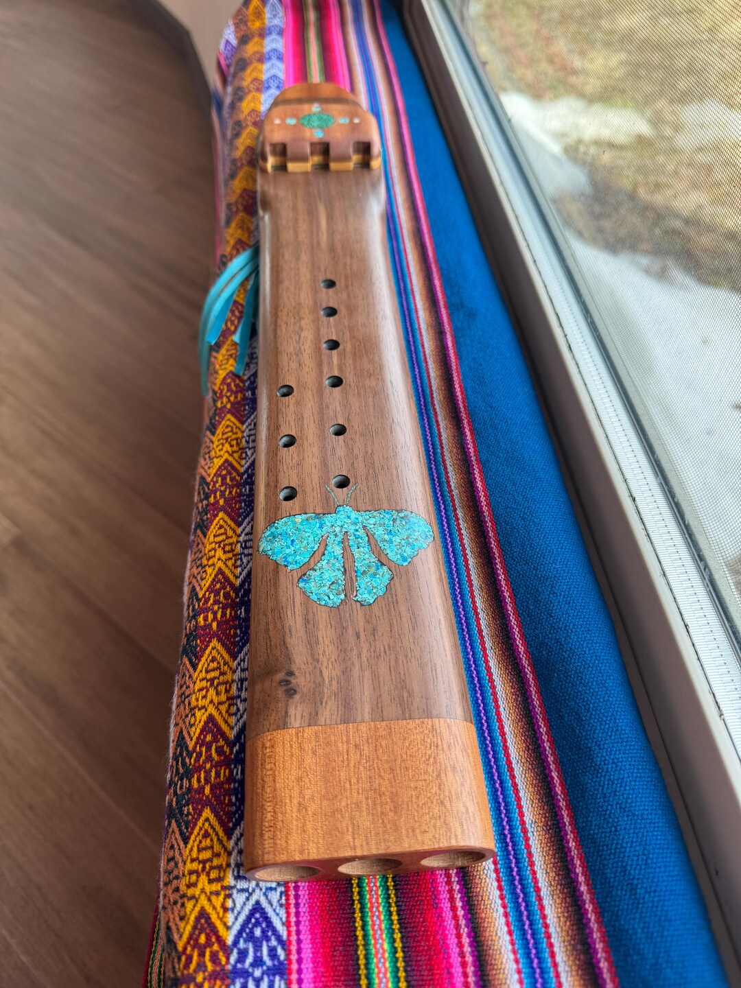 Black Walnut Triple Drone Flute Key of G 432hz - Etsy