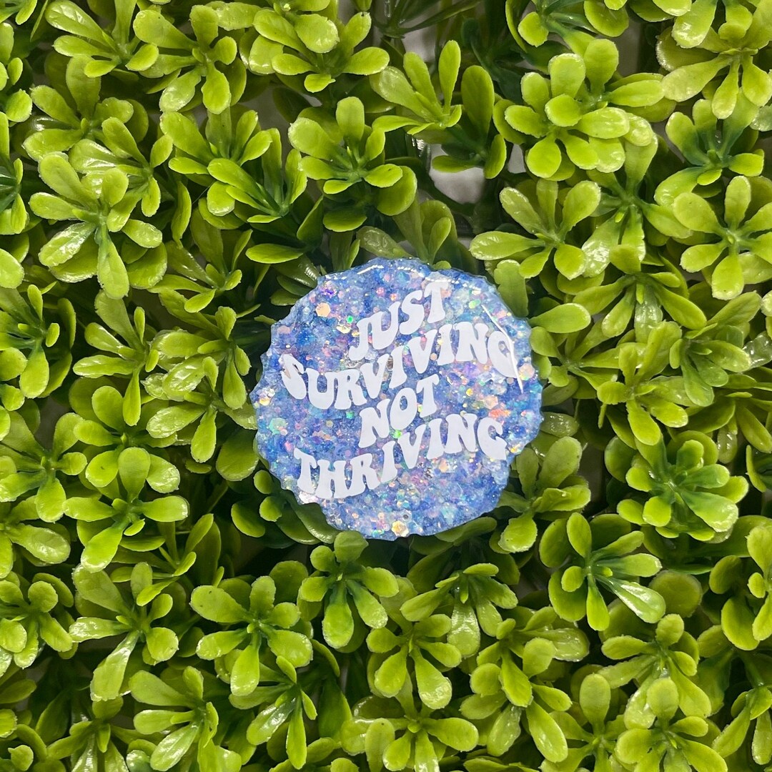 CUSTOM Just Surviving Not Thriving Badge Reel - Etsy