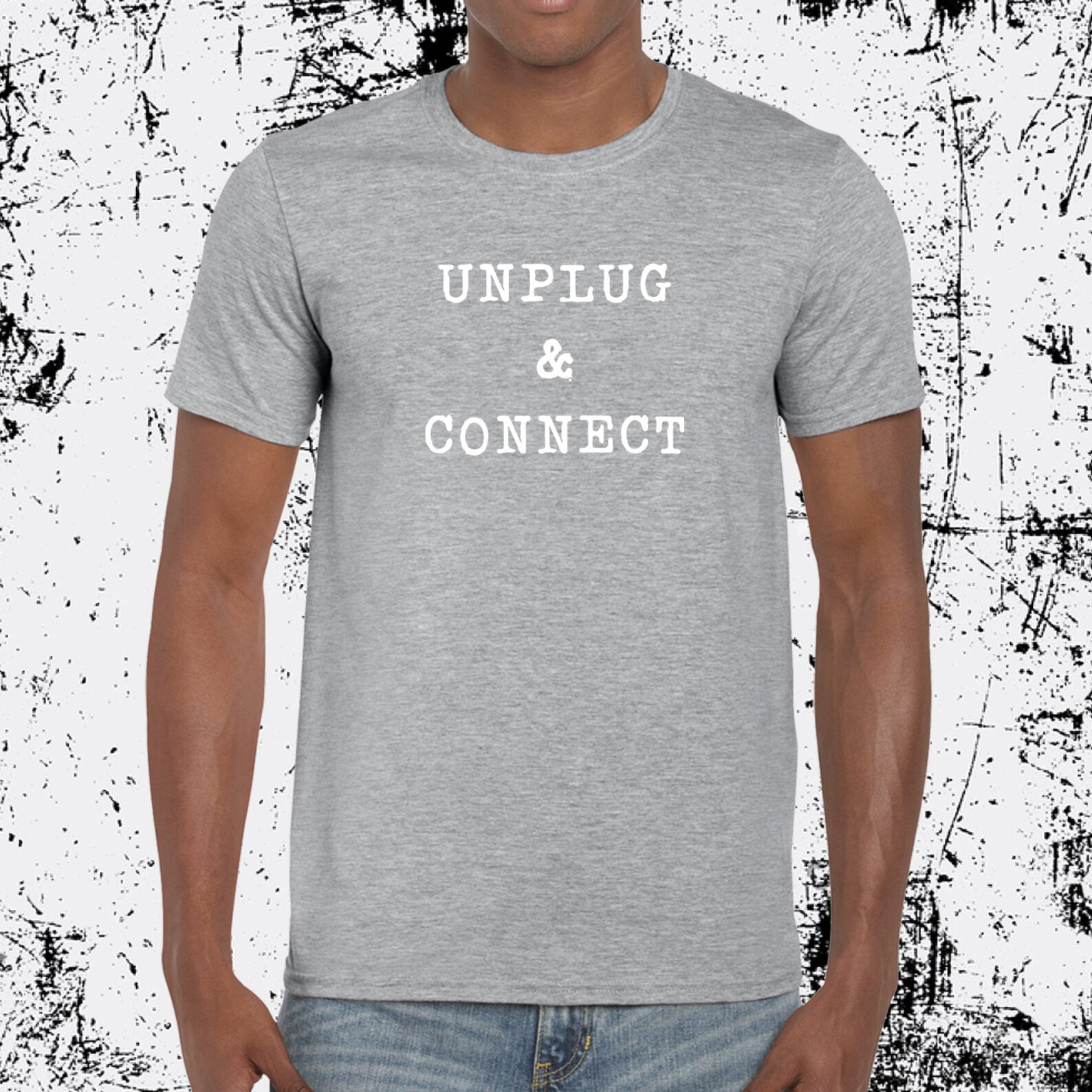 Unplug & Connect T-shirt, Music, Acoustic Guitar Tee, Gift Tee, Graphic ...