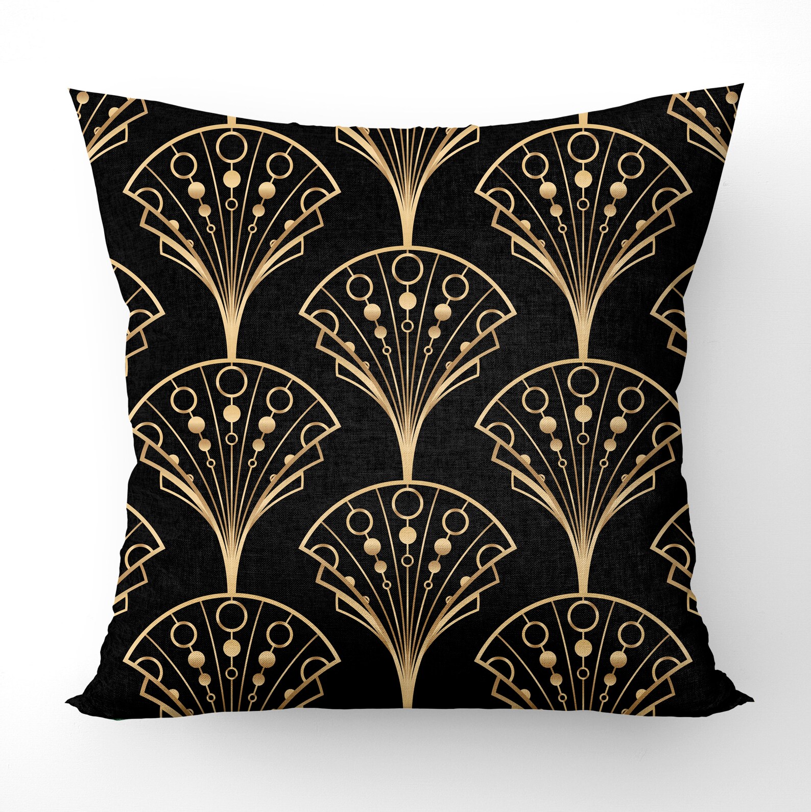Art Deco Cushion, Gold Pattern Cushion Covers, (double Sided Cushion ...