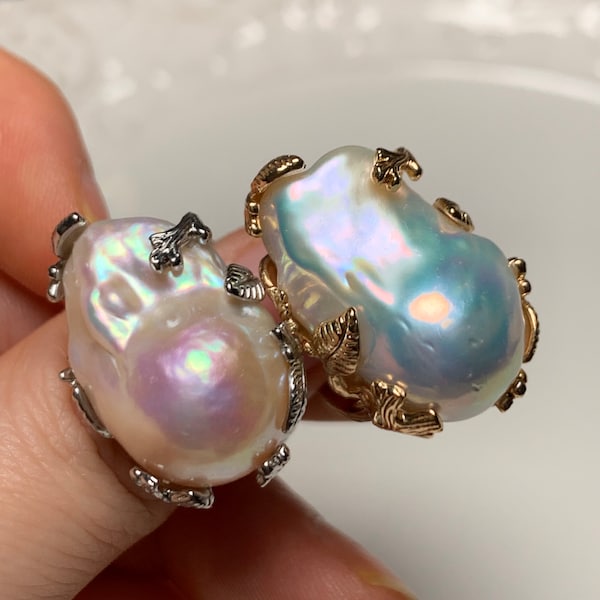 Big Pearl Ring - Etsy