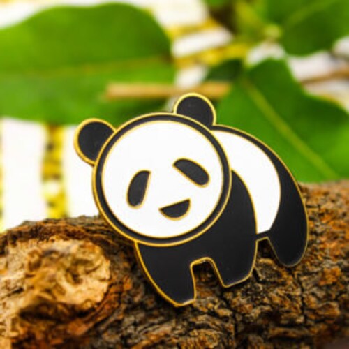 Panda Enamel Pin Panda Pin Badge Panda Pin Panda Badge - Etsy