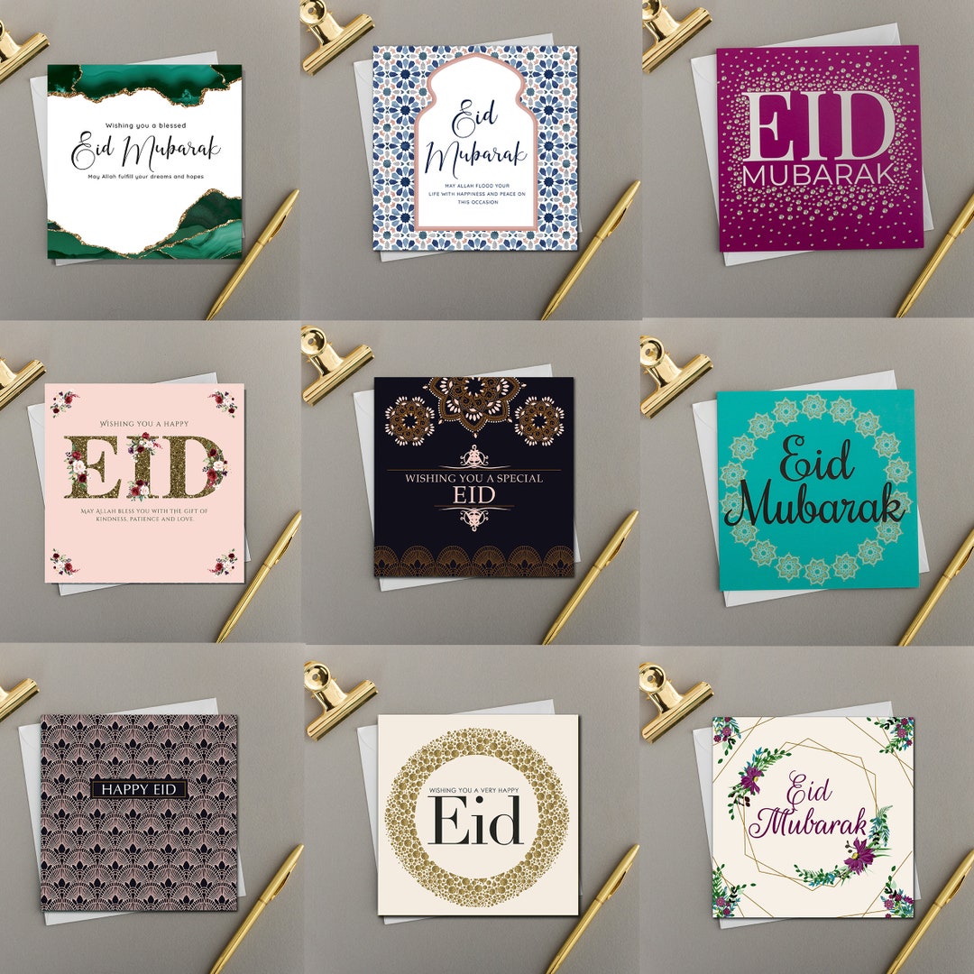 X50 Eid Cards Bundle New Designs - Etsy