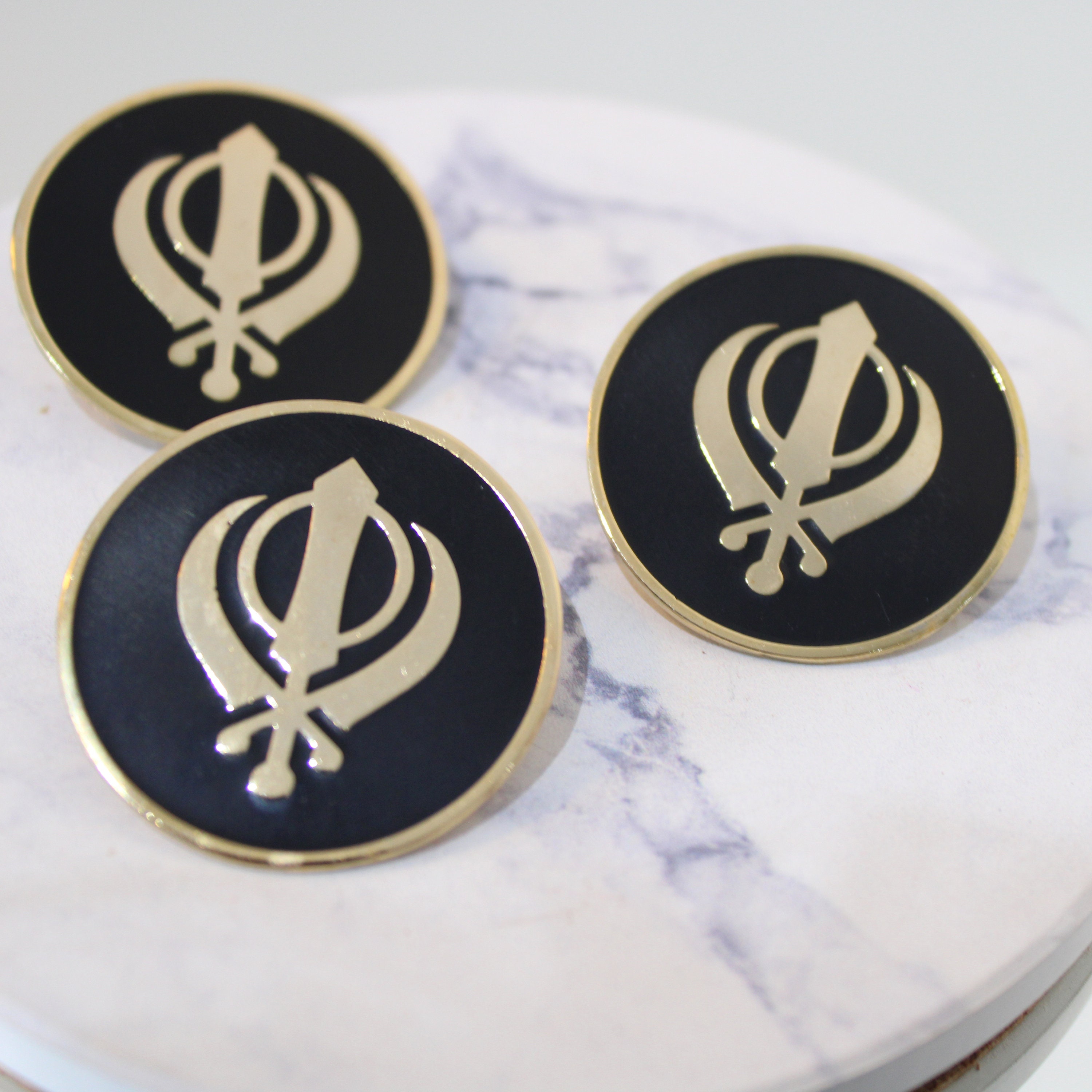 Exclusive Luxury Sikh Khanda Pin Badge - Etsy