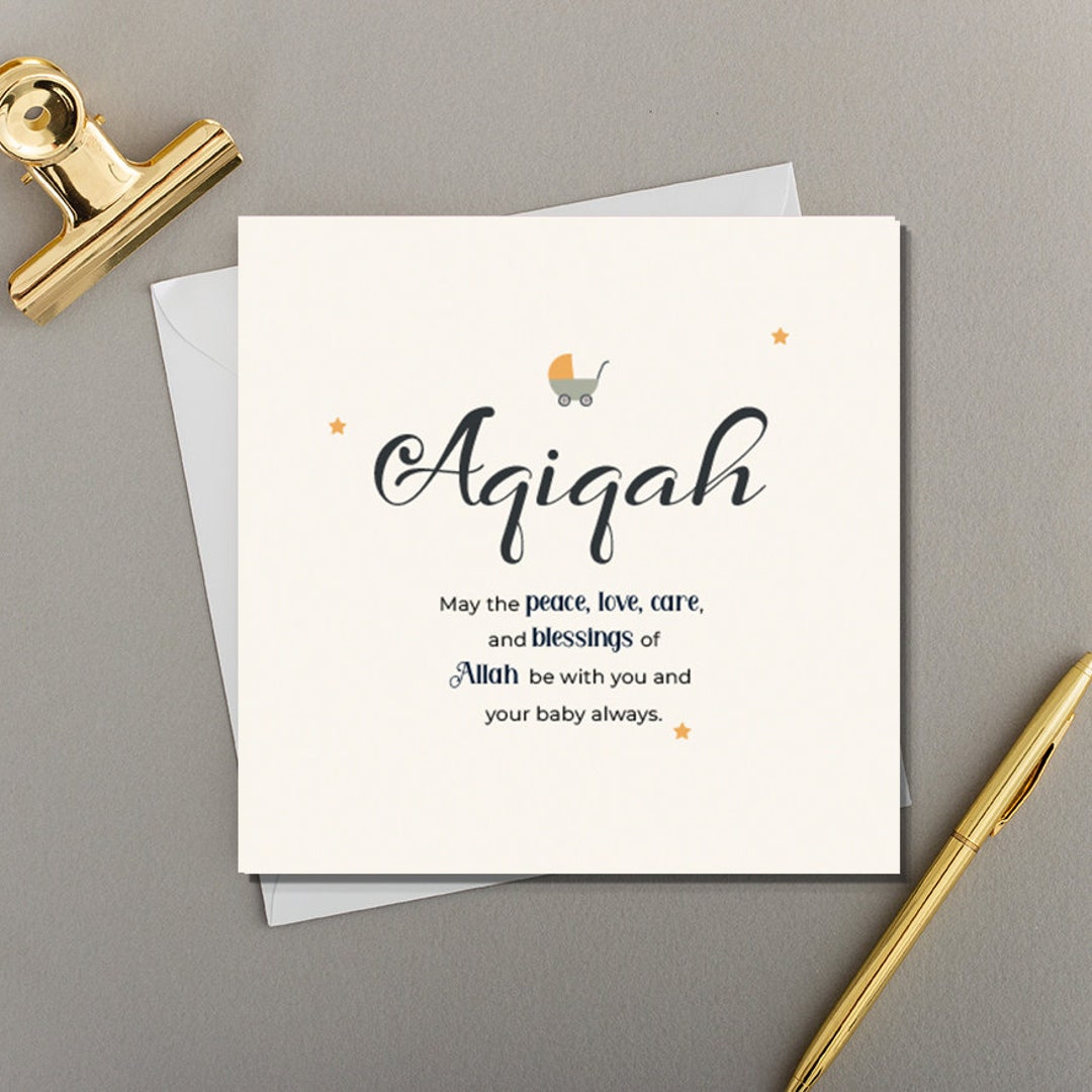 X6 Multipack Cards AQIQAH (islamic Ritual Performed Upon the Birth of a ...