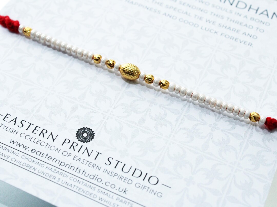 Kavach Rakhi Design Presented on a Luxury Backing Board With Special ...