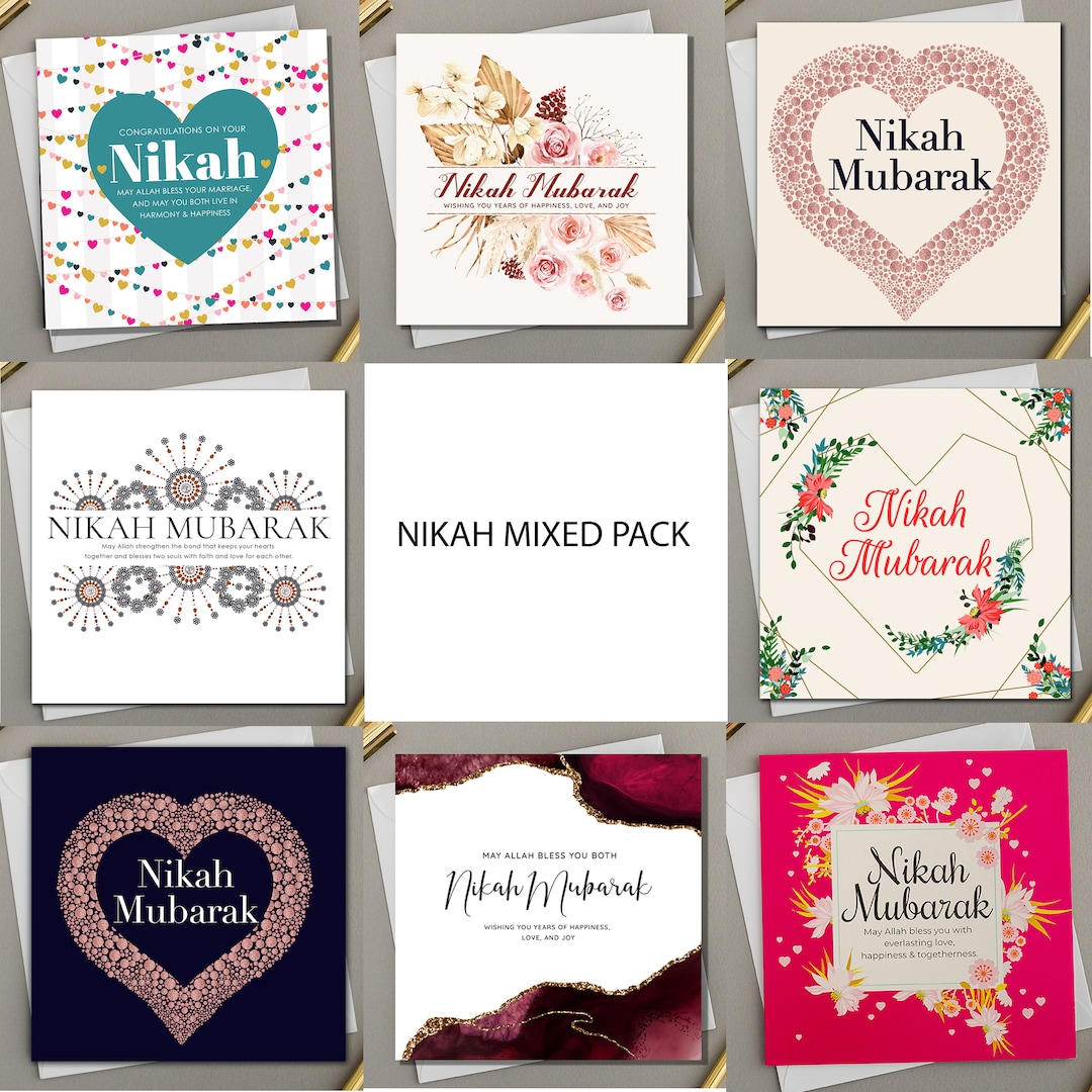 X30 Nikah Cards boda Diseños pack mixto Value Pack - Etsy México