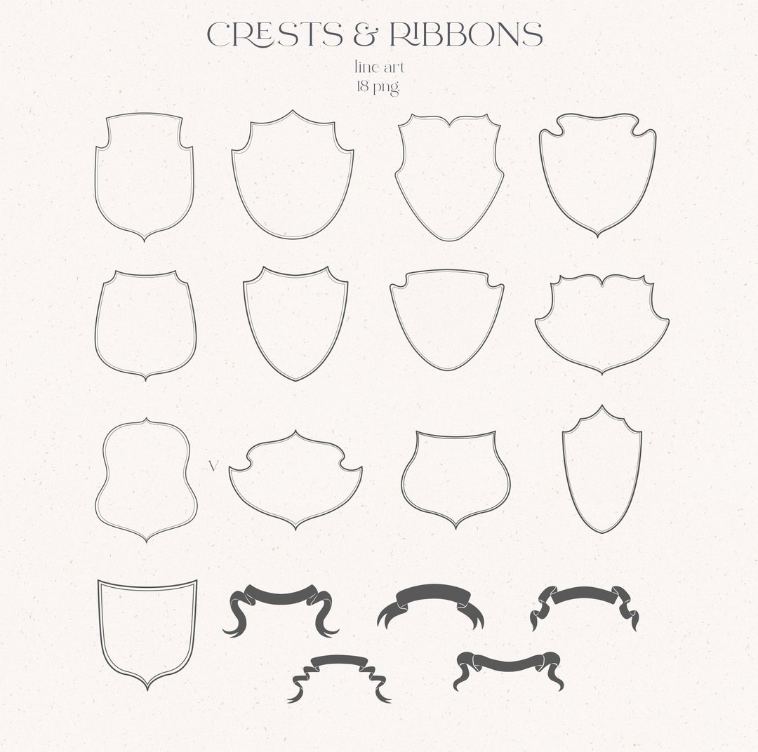 Crests, Wedding Crests, Clipart, Crests Clipart, Vector Clipart ...