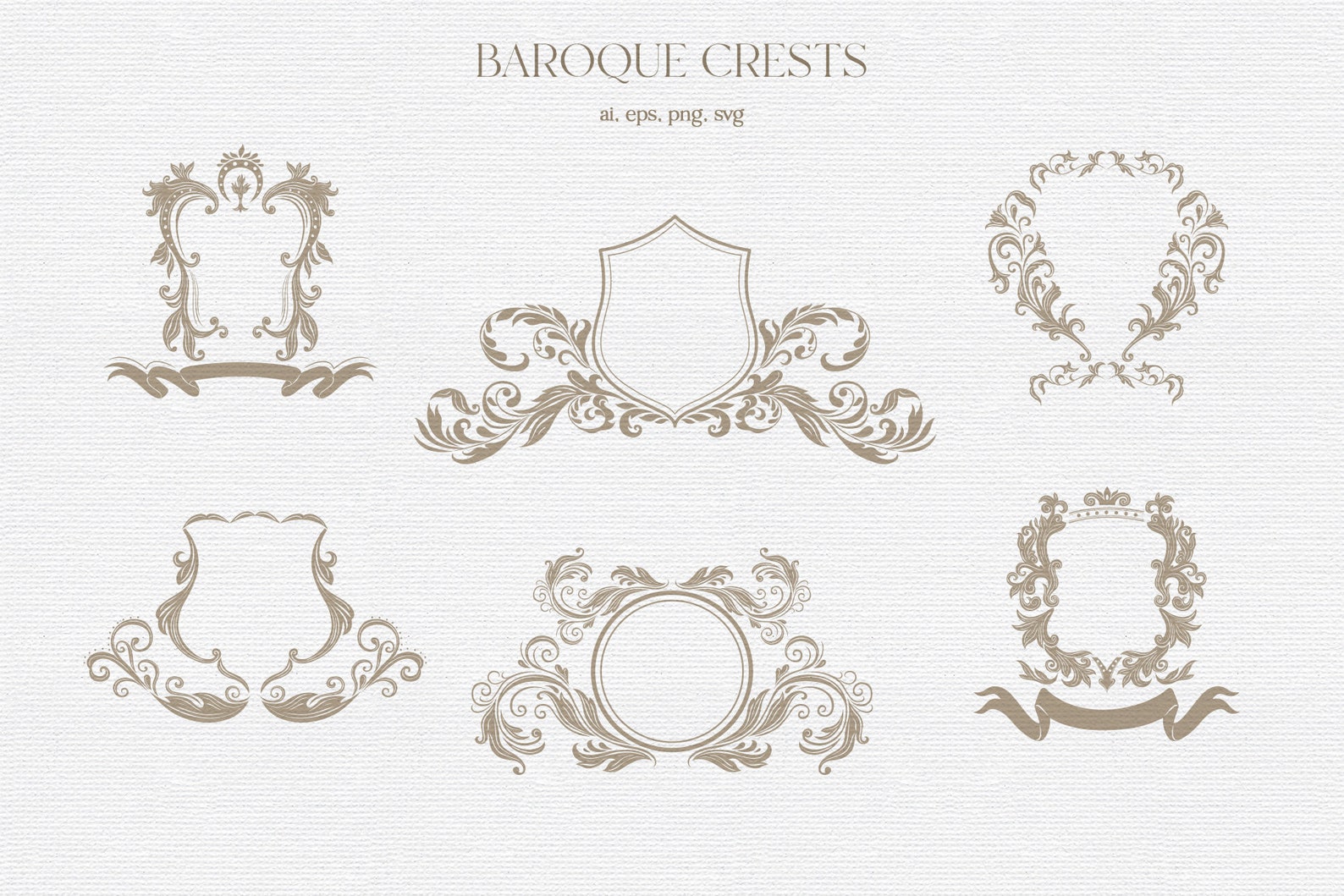 Wedding Crests Frame Logo Floral Wedding Label Vintage - Etsy