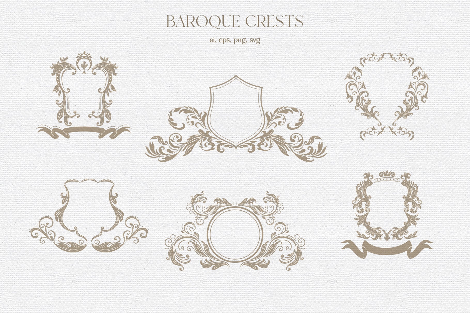 Wedding Crests Frame Logo Floral Wedding Label Vintage - Etsy