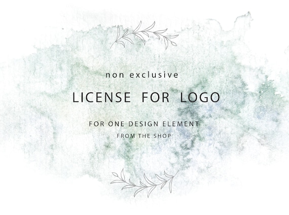 LICENSE for NON EXCLUSIVE Logo Only Ready Design Element | Etsy