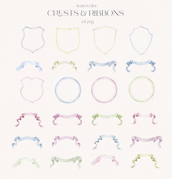 Crests Wedding Crests Watercolor Crests Watercolor - Etsy Canada