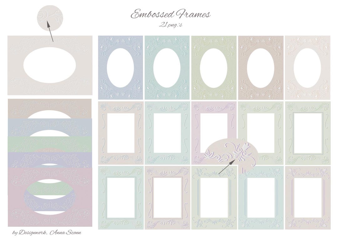 Embossed Frames, Embossed Effect, Embossed Texture, Wedding Frames ...