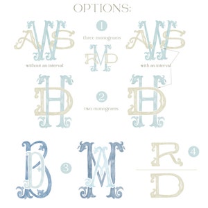 Custom Monogram, Letters, Alphabet, Logo, Wedding, Victorian, Curly ...