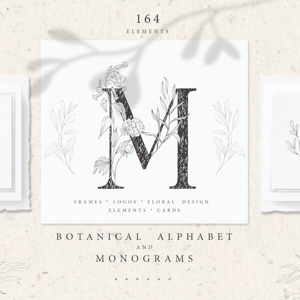 Floral Letter Logo - Etsy