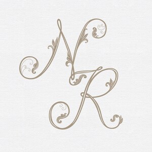 Monogram, Letters, Alphabet, Logo, Wedding, Floral, Label, Vintage ...