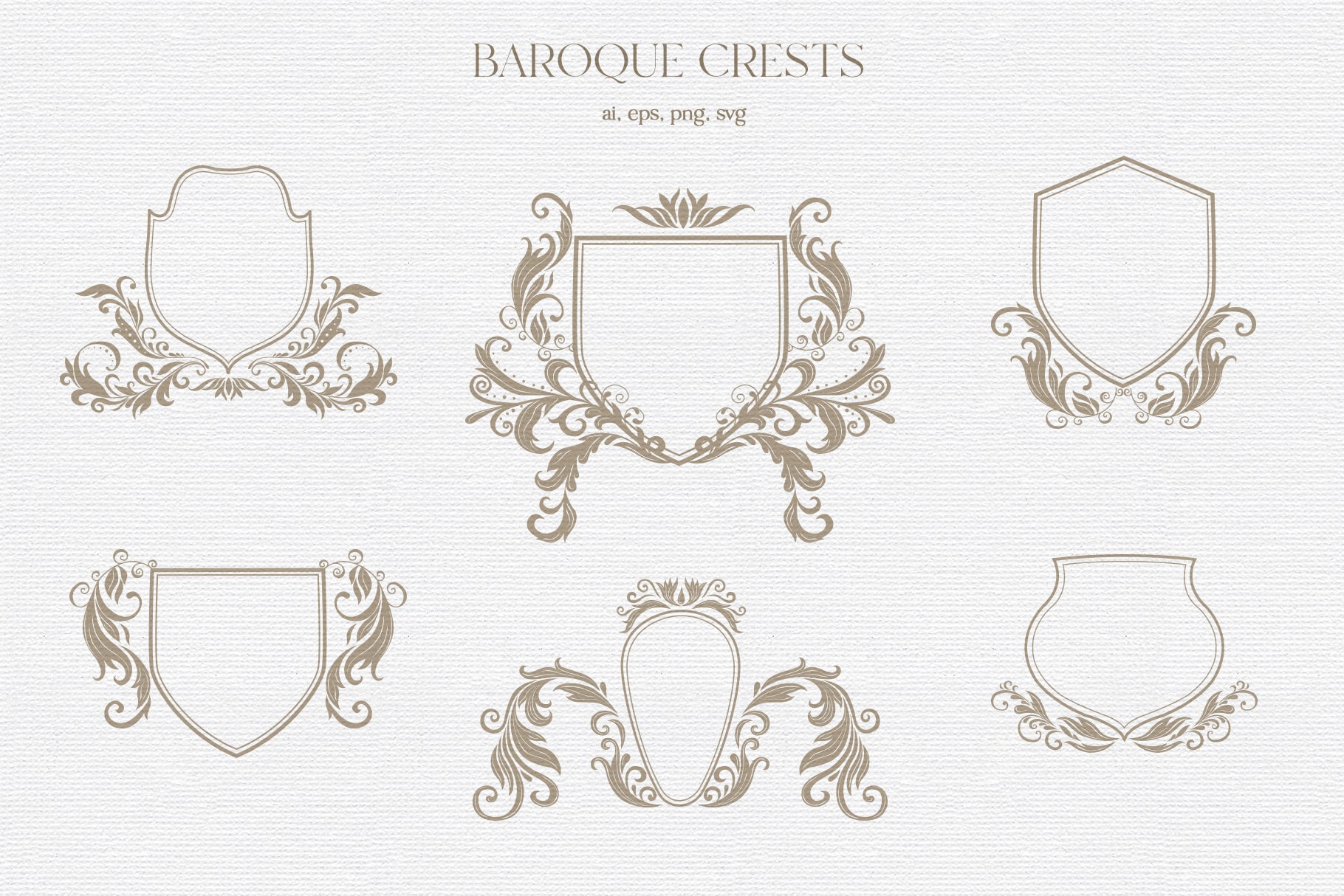 Wedding Crests Frame Logo Floral Wedding Label Vintage - Etsy
