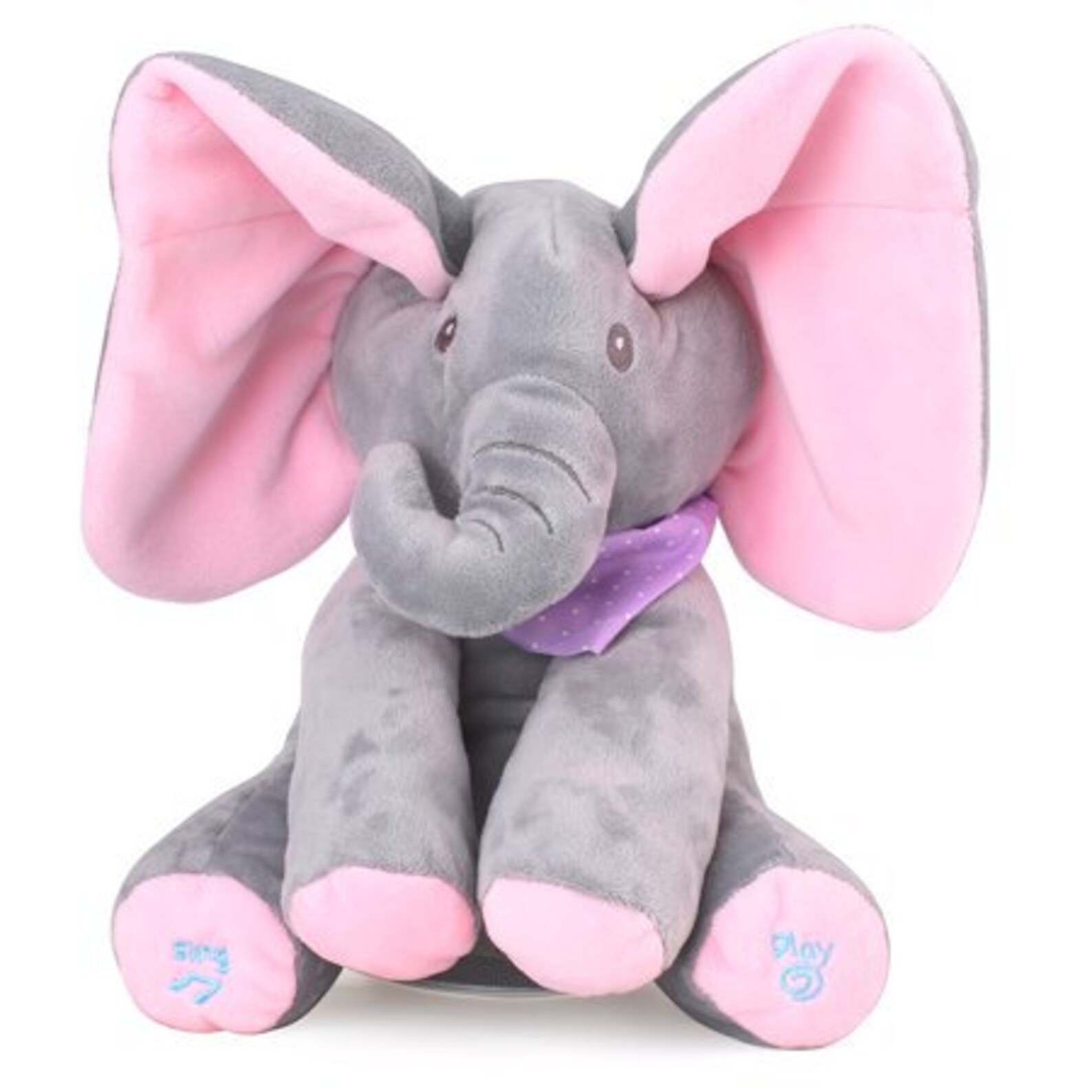 Flappy The Peek A Boo Elephant Plush Toy Interactive Ears Flap Etsy