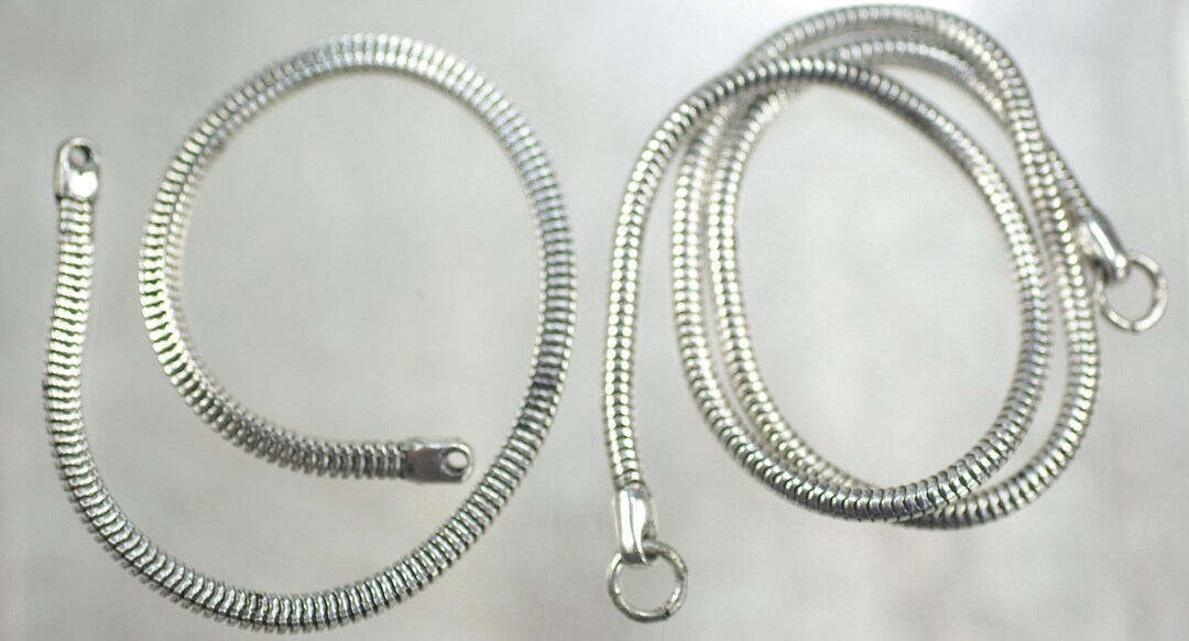 Vintage Sterling Plated Cobra Chain: Jewelry Making Supply, 8-14 ...