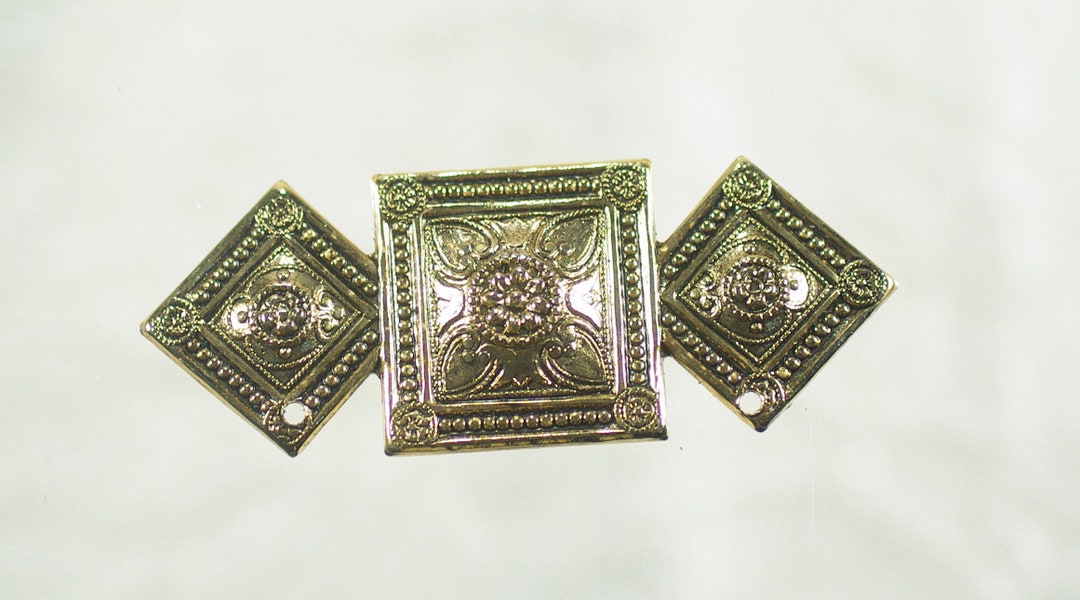 Vintage Brass Art Deco Bar Stamping for Jewelry Making, Art Deco Gold ...