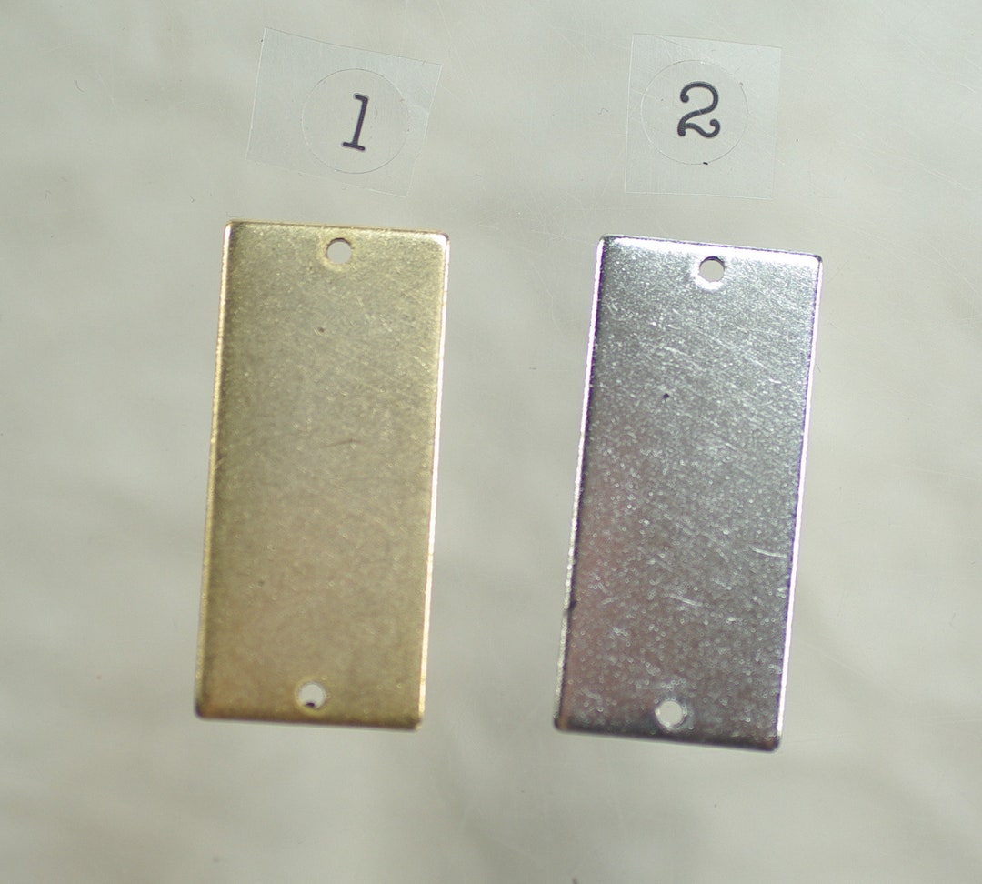 Brass ID Tag Metal Logo Stamping, Rectangle Plated Solid Blanks Under 5 ...