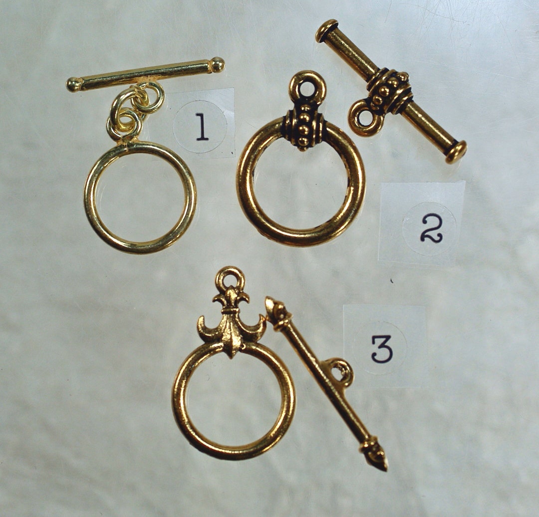 Gold Art Deco Beaded Toggles: DIY Necklace Assemblage - Etsy