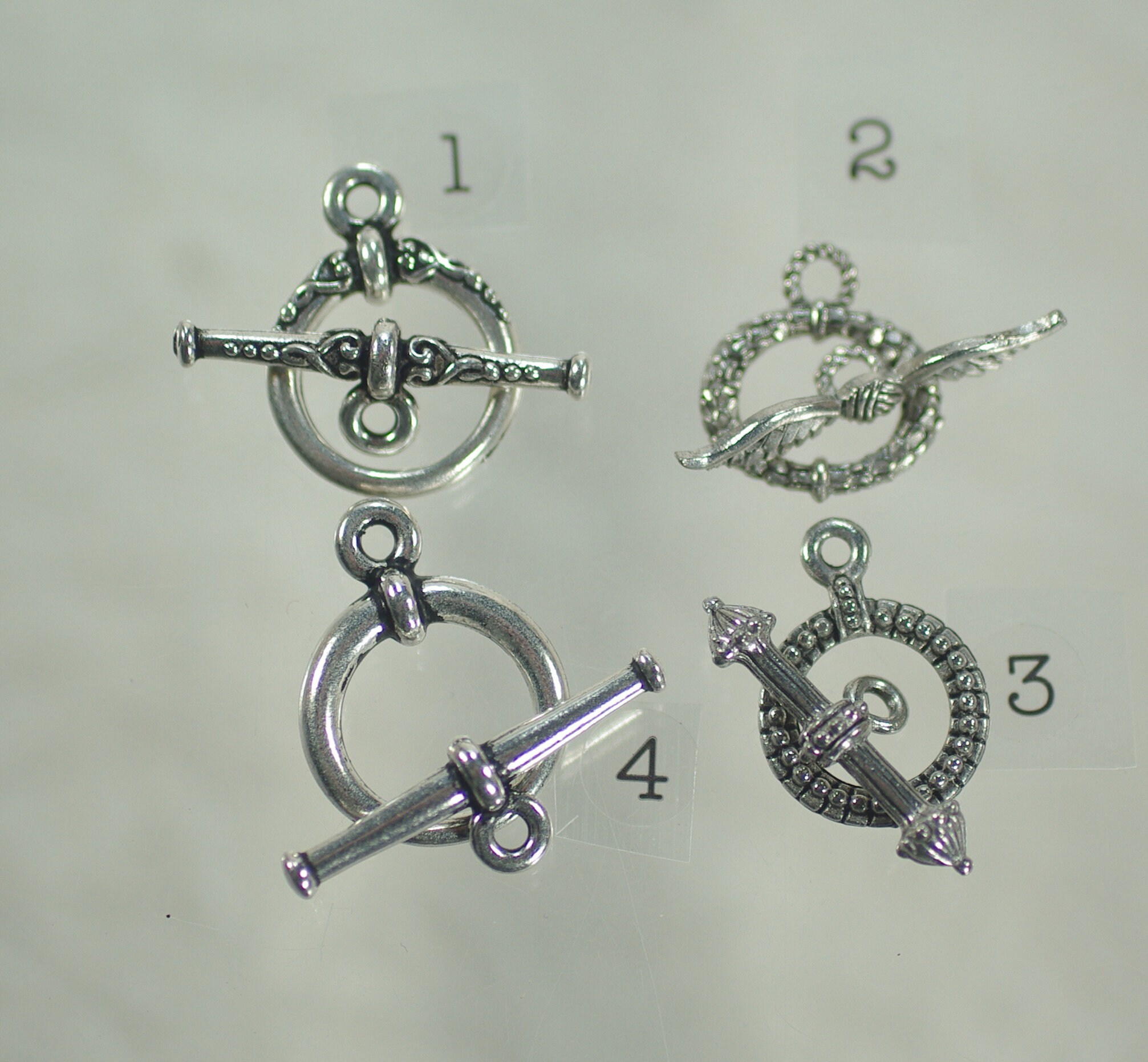 Vintage Antique Sterling Toggles Silver Round Art Deco - Etsy