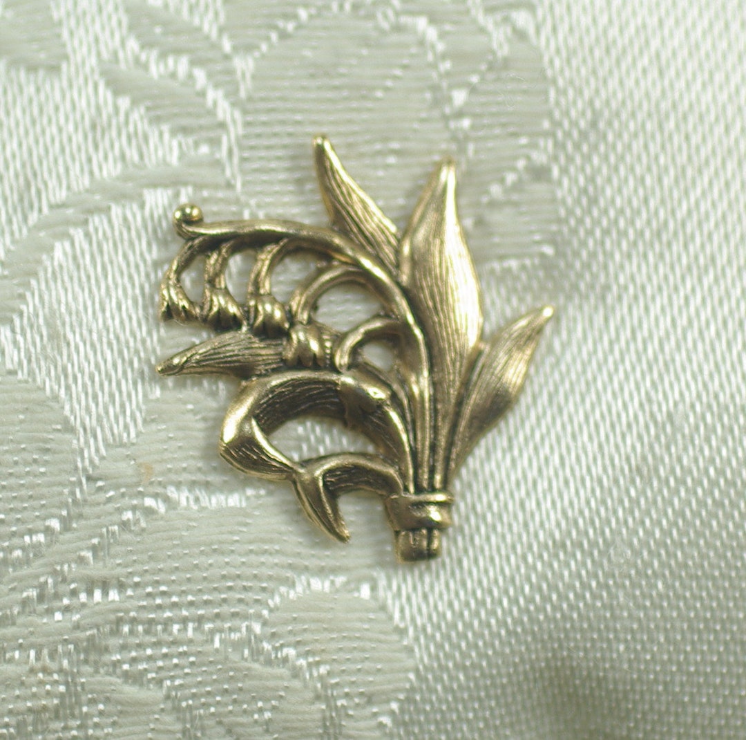 Vintage Brass Victorian Stampings, Vintage Flower Stick Pins, Gold ...