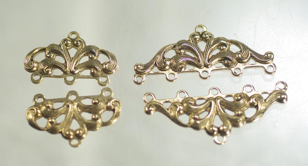 Gold 3 & 5 Strand Connector Sets, DIY Multi Strand Glass Pearl Stone ...