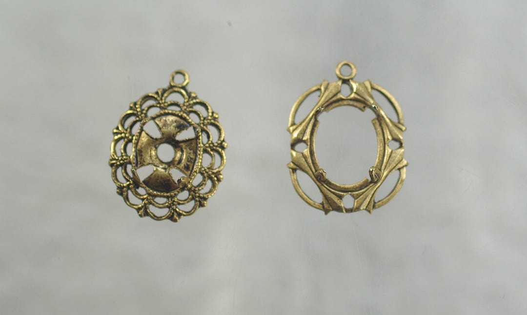 10x8 Gold Cab Settings, Victorian 10x8 Cab Setting, Art Deco 10x8 Cab ...
