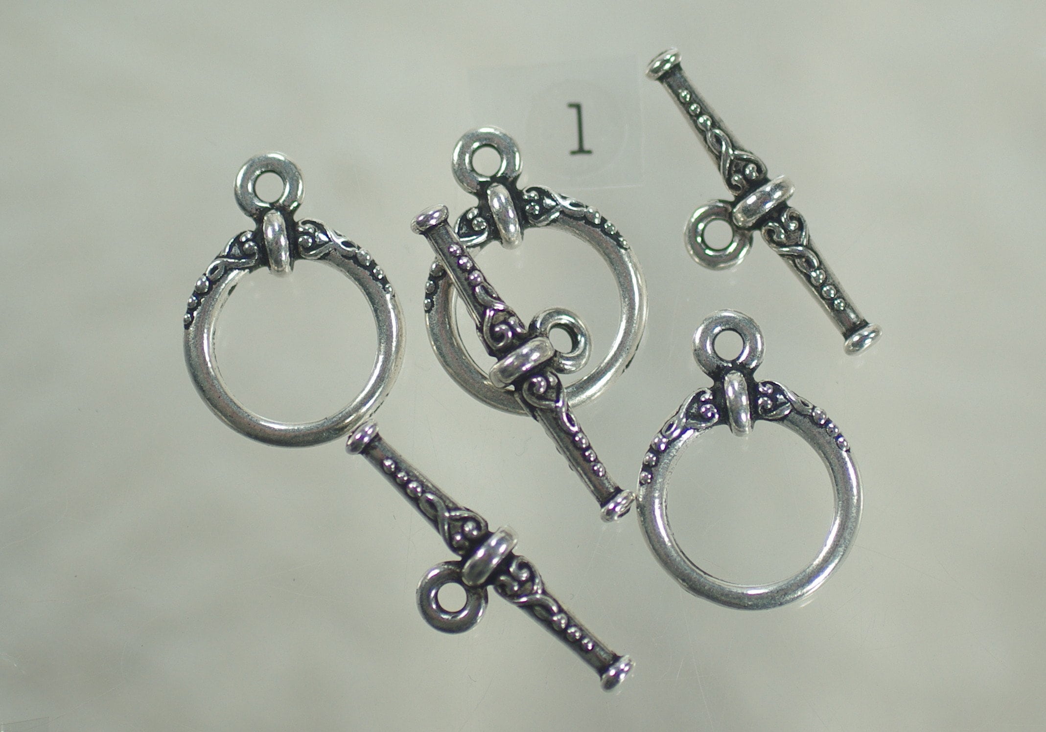 Vintage Antique Sterling Toggles Silver Round Art Deco - Etsy