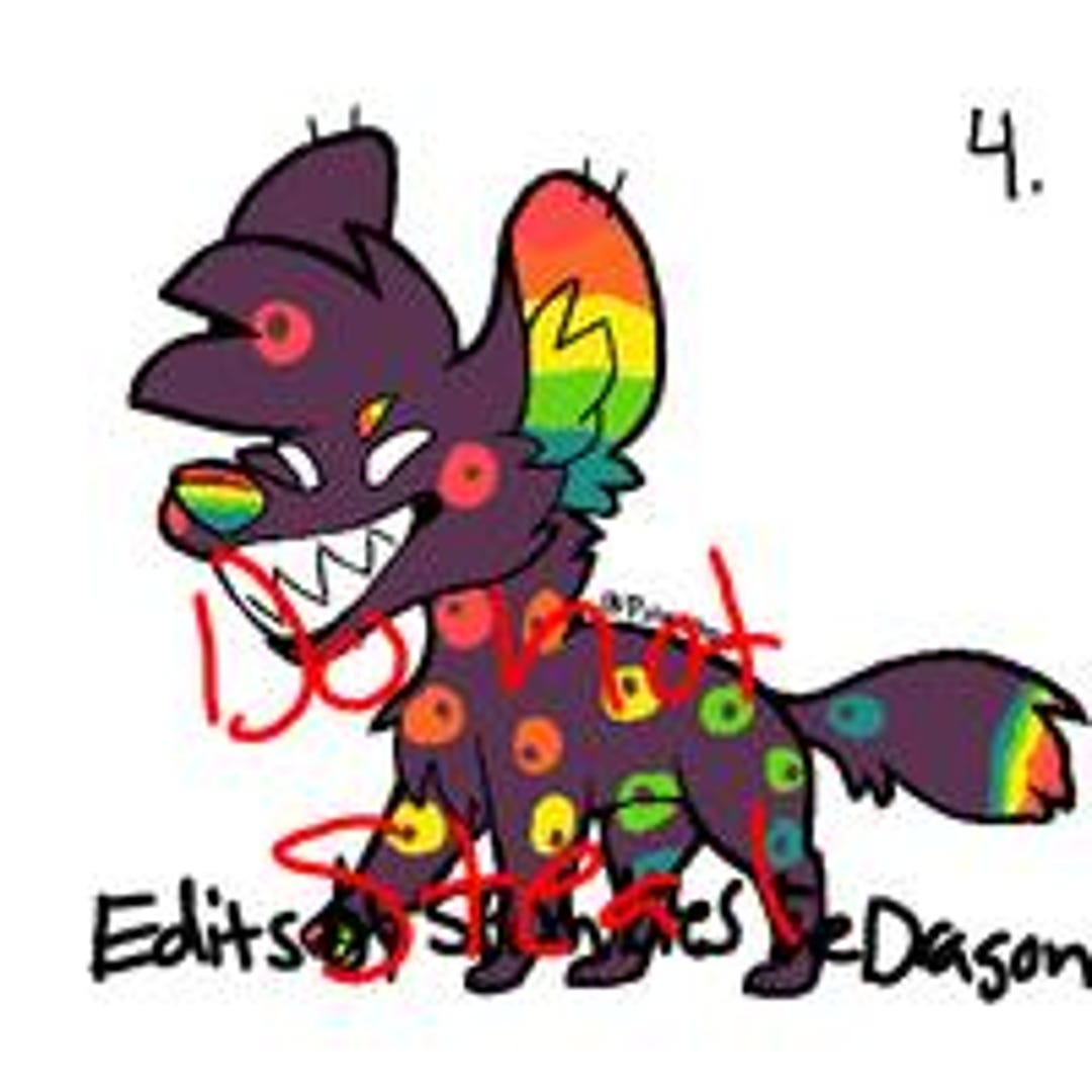 AWD Furry Adopt 4, African Wild Dog Digital Art - Etsy