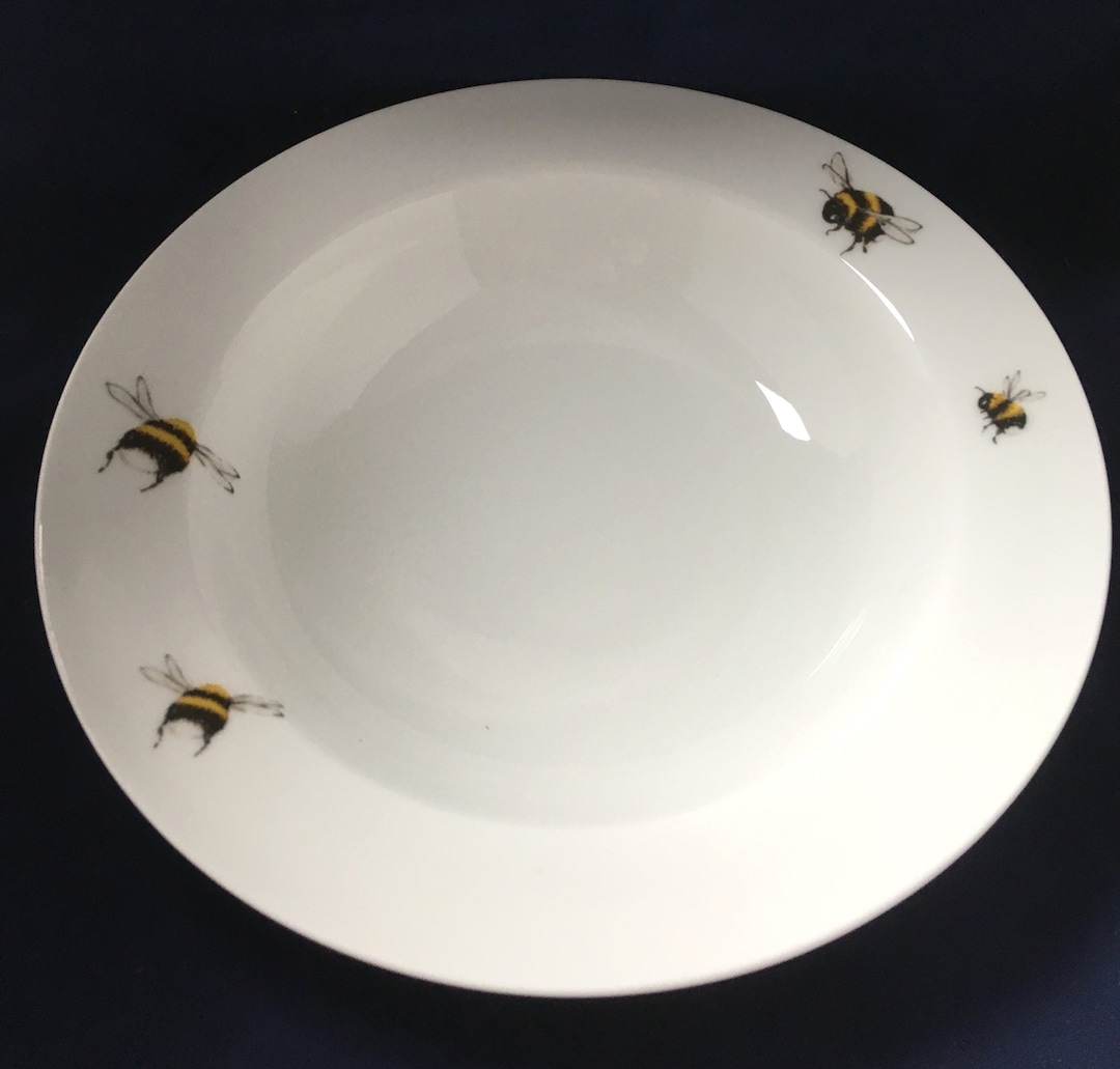 Pair of Bone China Salad Bowls - Serving Bowl - Bumble Bee, Pasta Dish ...