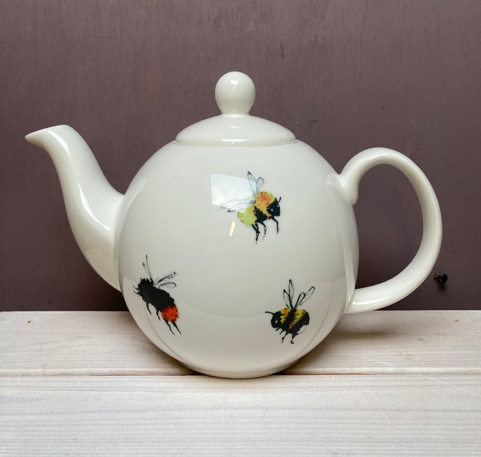Bee Teapot / 2-3 Cup Bone China / Bee Gift / Gift Idea for | Etsy