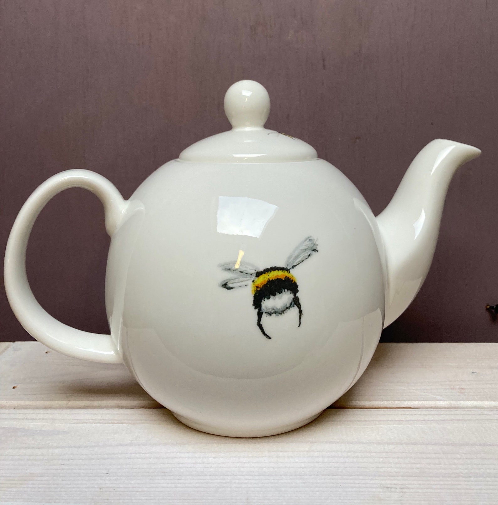 Bee Teapot / 2-3 Cup Bone China / Bee Gift / Gift Idea for | Etsy