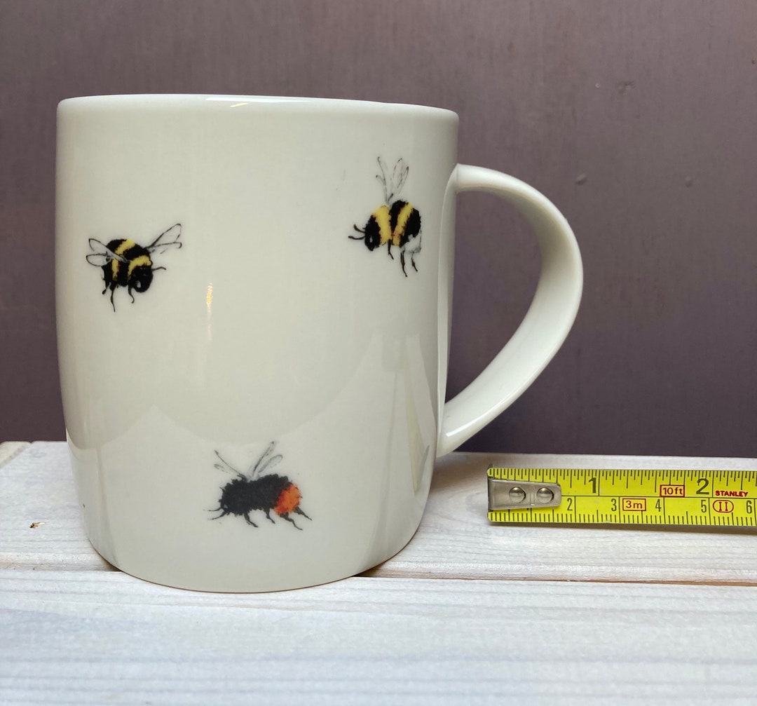 Bee Bone China Mug: Elspeth Gardner Design (12 Fl Oz) - Etsy
