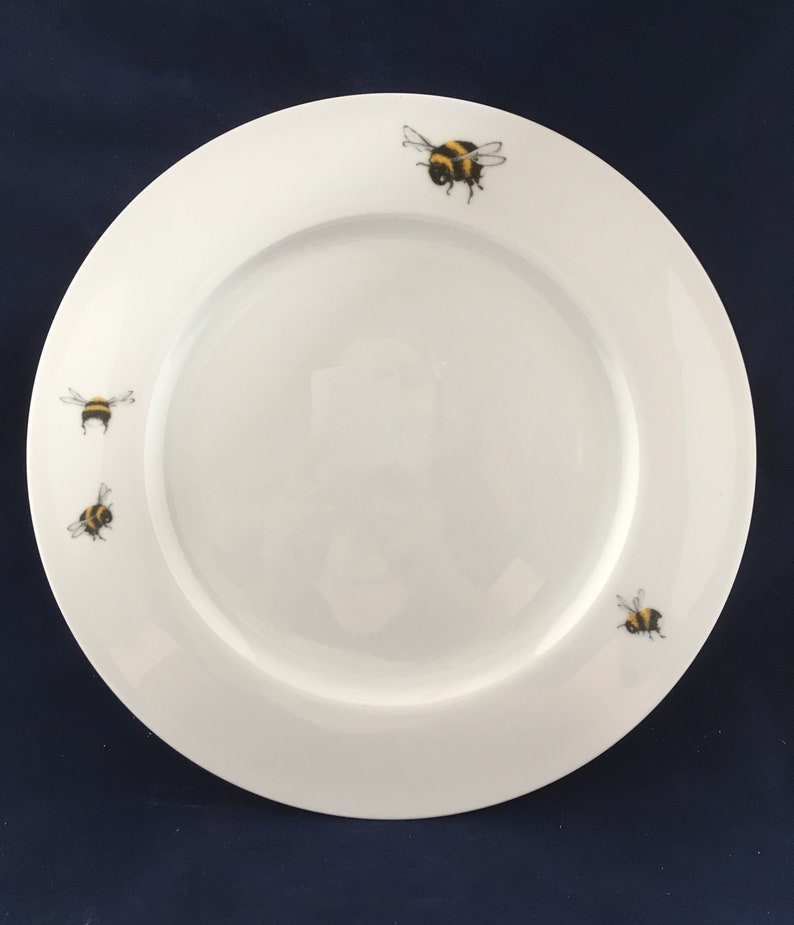 Bone China Dinner Plate With Bees for Bee Lovers , Made in UK - Etsy UK