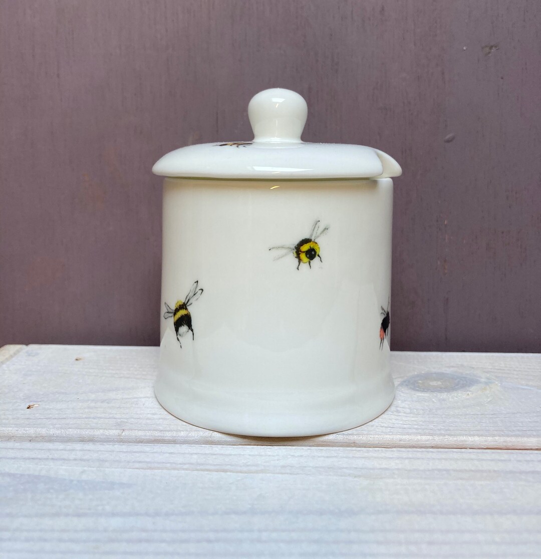 Bumble Bee Bone China Lidded Jar for Sugar / Jam /honey Perfect for Bee ...