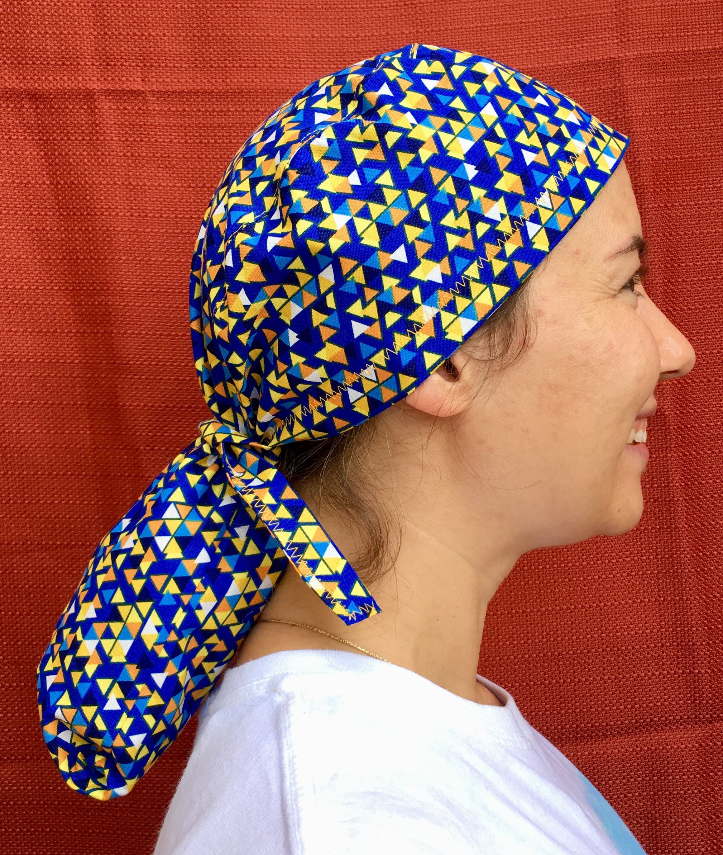 Ponytail Scrub Hat Pattern, Surgical Cap Woman Ponytail, Surgical Cap ...