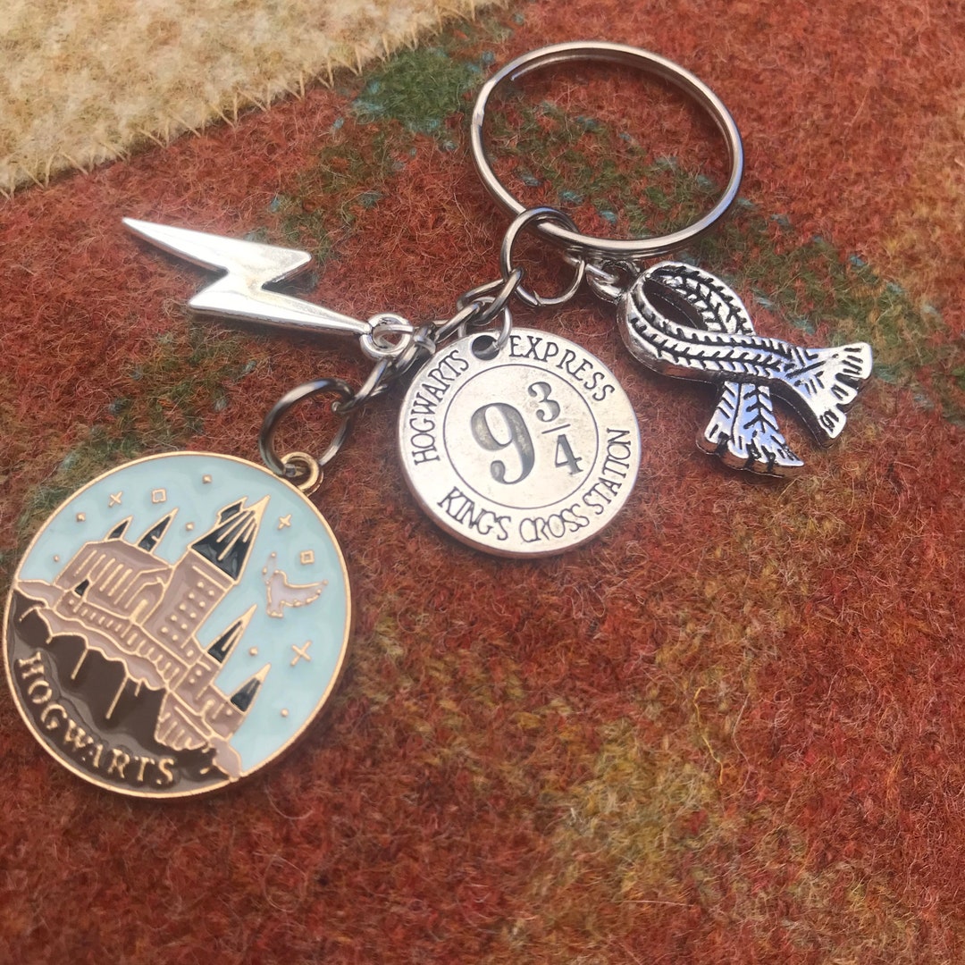 Wizard Keyring. Castle, Kings Cross Platform, Scar Charms - Etsy UK