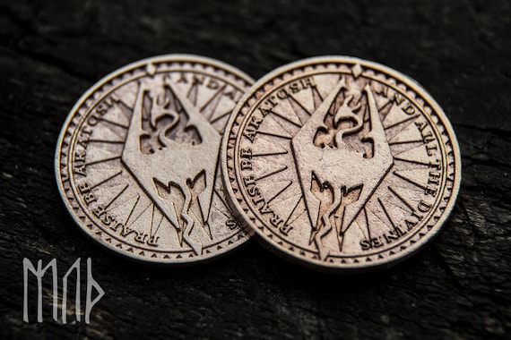 Skyrim Septim Coins Oblivion Morrowind Tamriel x2 RED BRONZE | Etsy